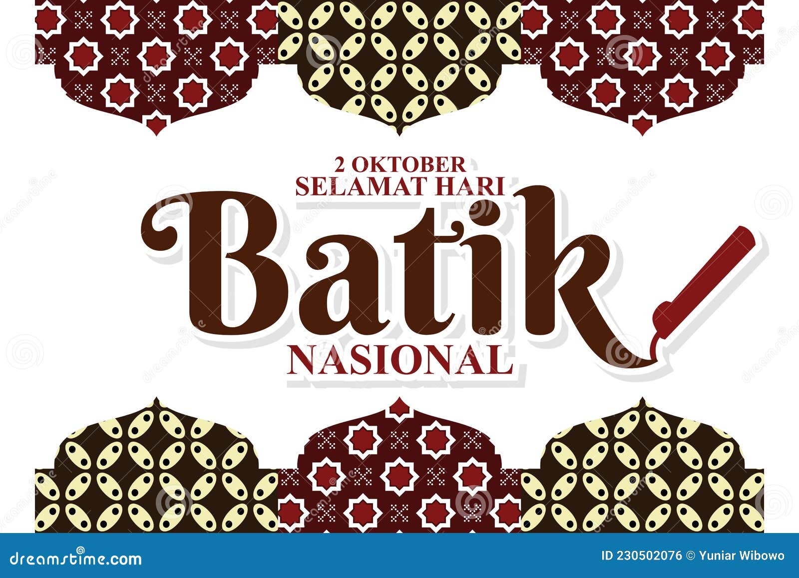 Translation: October 02, Happy National Batik Day. Stock Vector ...