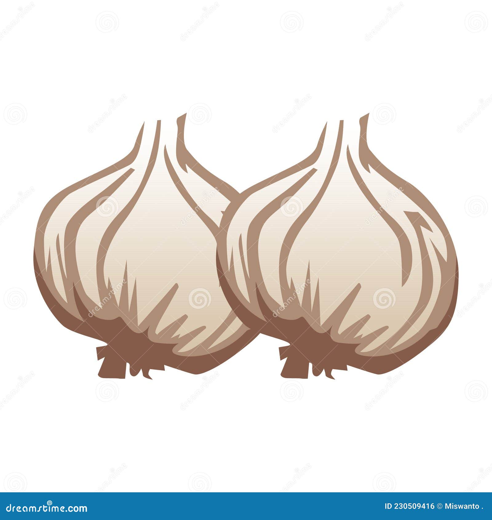 Garlic, Leafless Vegetable Illustration of Garlic and the Tree, Stock ...