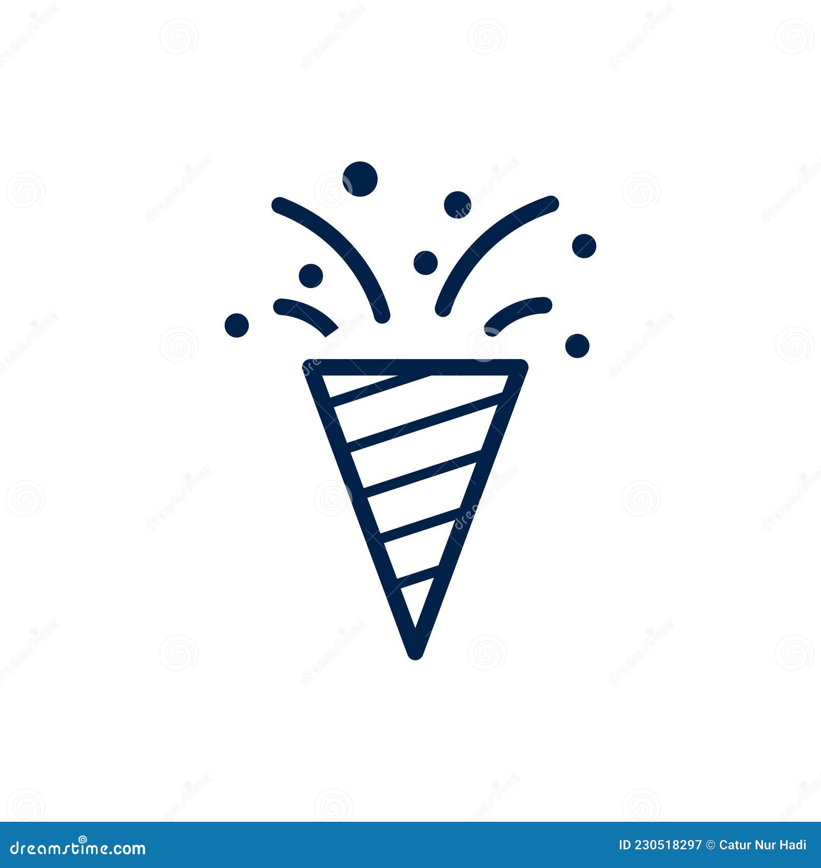 Confetti Icon Decoration Logo Vector Design Illustration, Isolated on ...