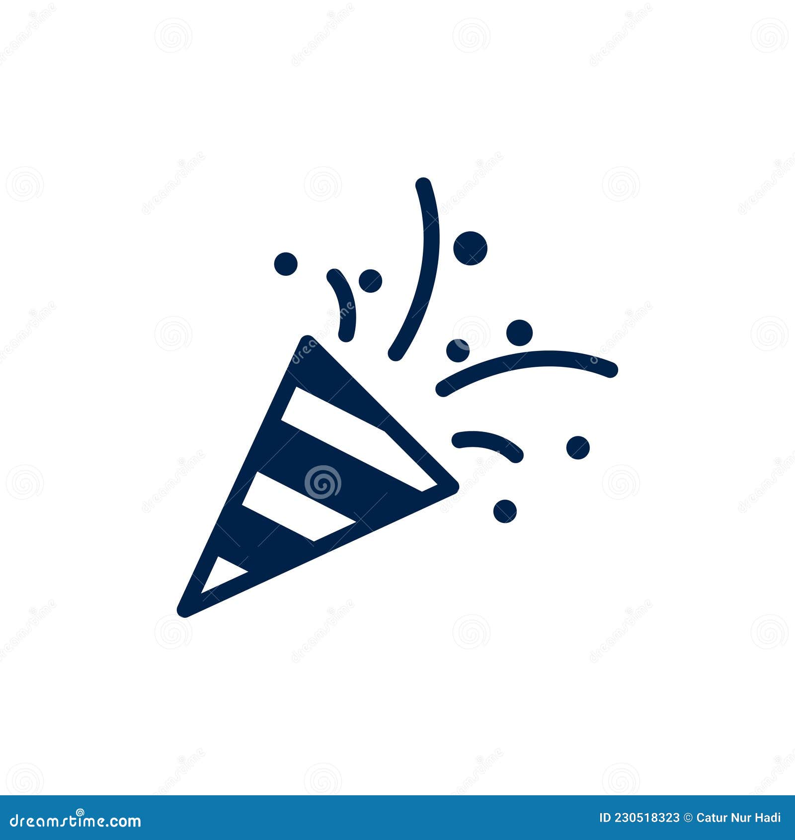 Confetti Icon Decoration Logo Vector Design Illustration, Isolated on ...