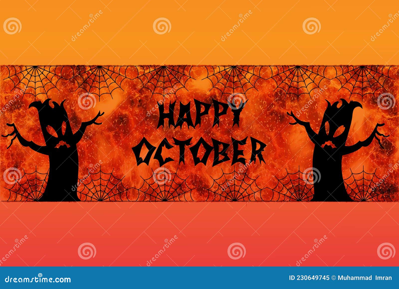 Halloween Spooky and Scary Abstract Background for Banner with Happy ...