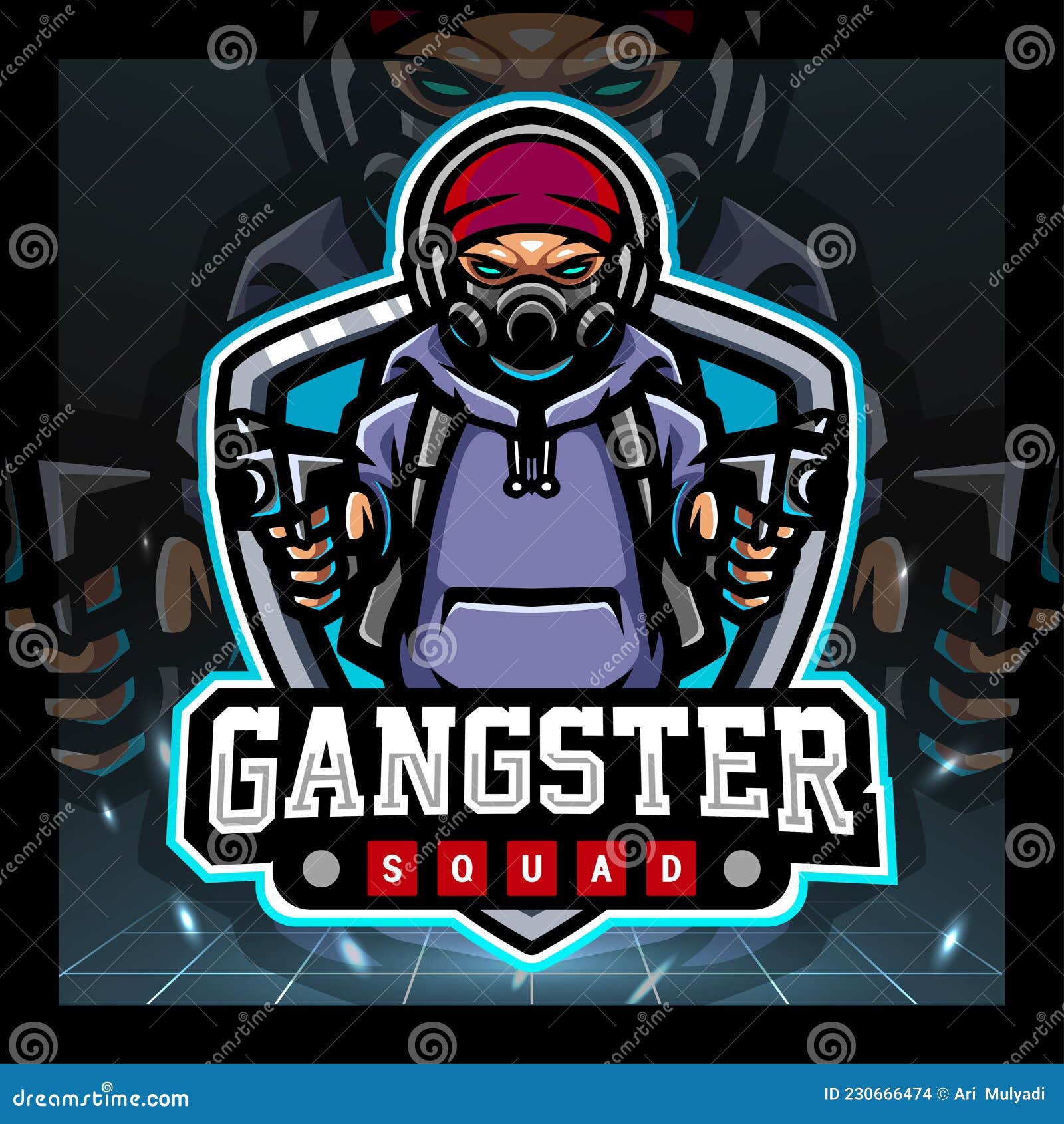 Gangster Mascot. Esport Logo Design Stock Vector - Illustration of ...