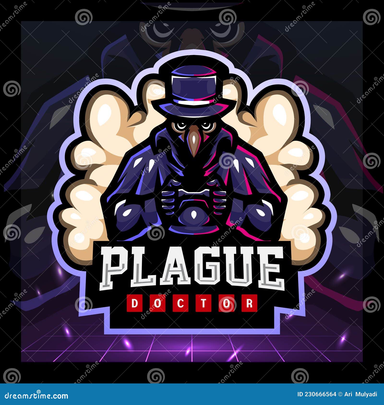 Plague Esport Logo Mascot Design Cartoon Vector | CartoonDealer.com ...