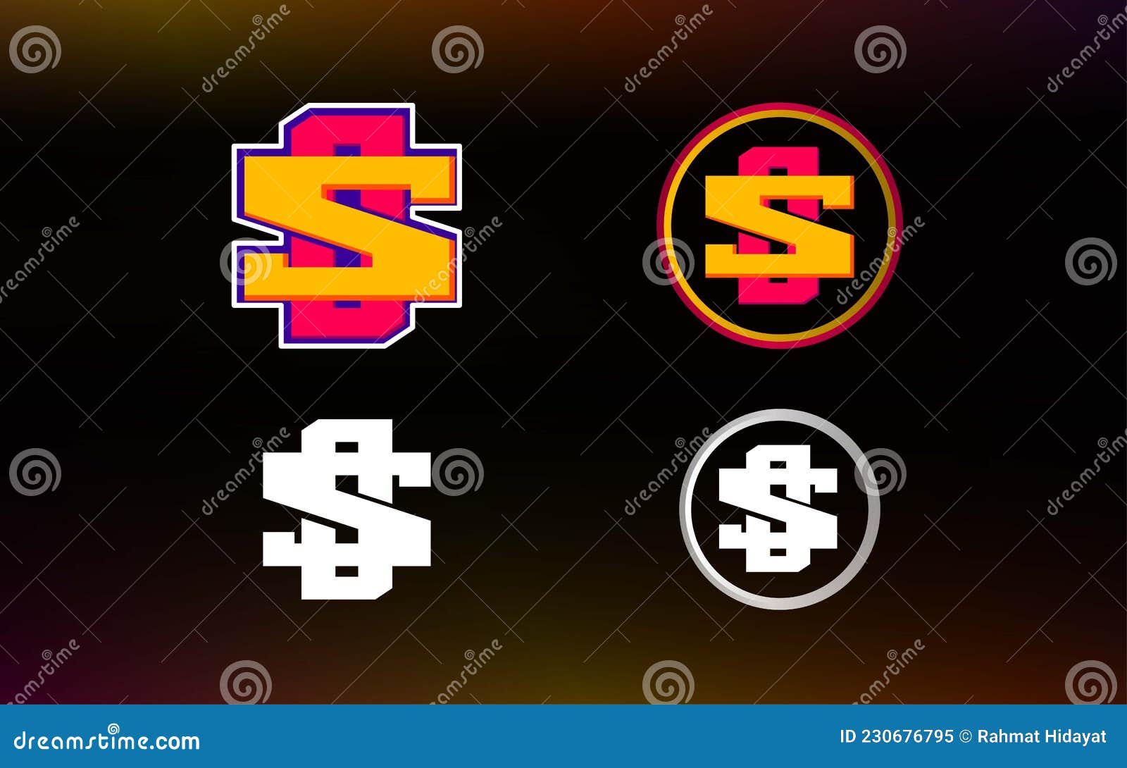 OS Letter Logo with Gaming Style and Contemporary Colors Stock Vector ...