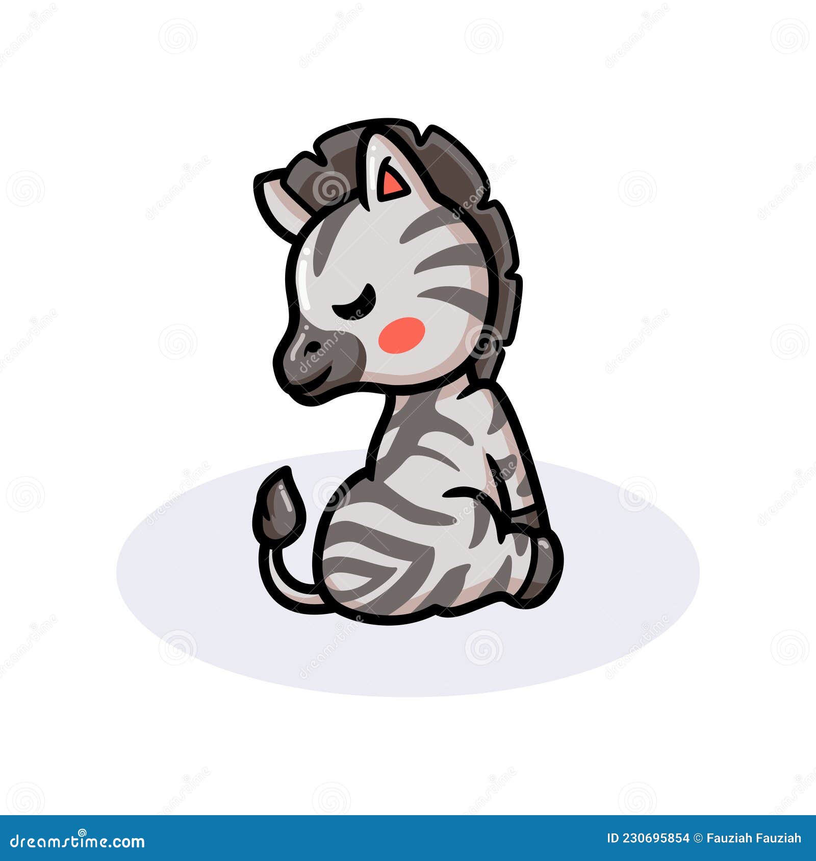 Cute Baby Zebra Cartoon Sitting Stock Vector - Illustration of adorable ...
