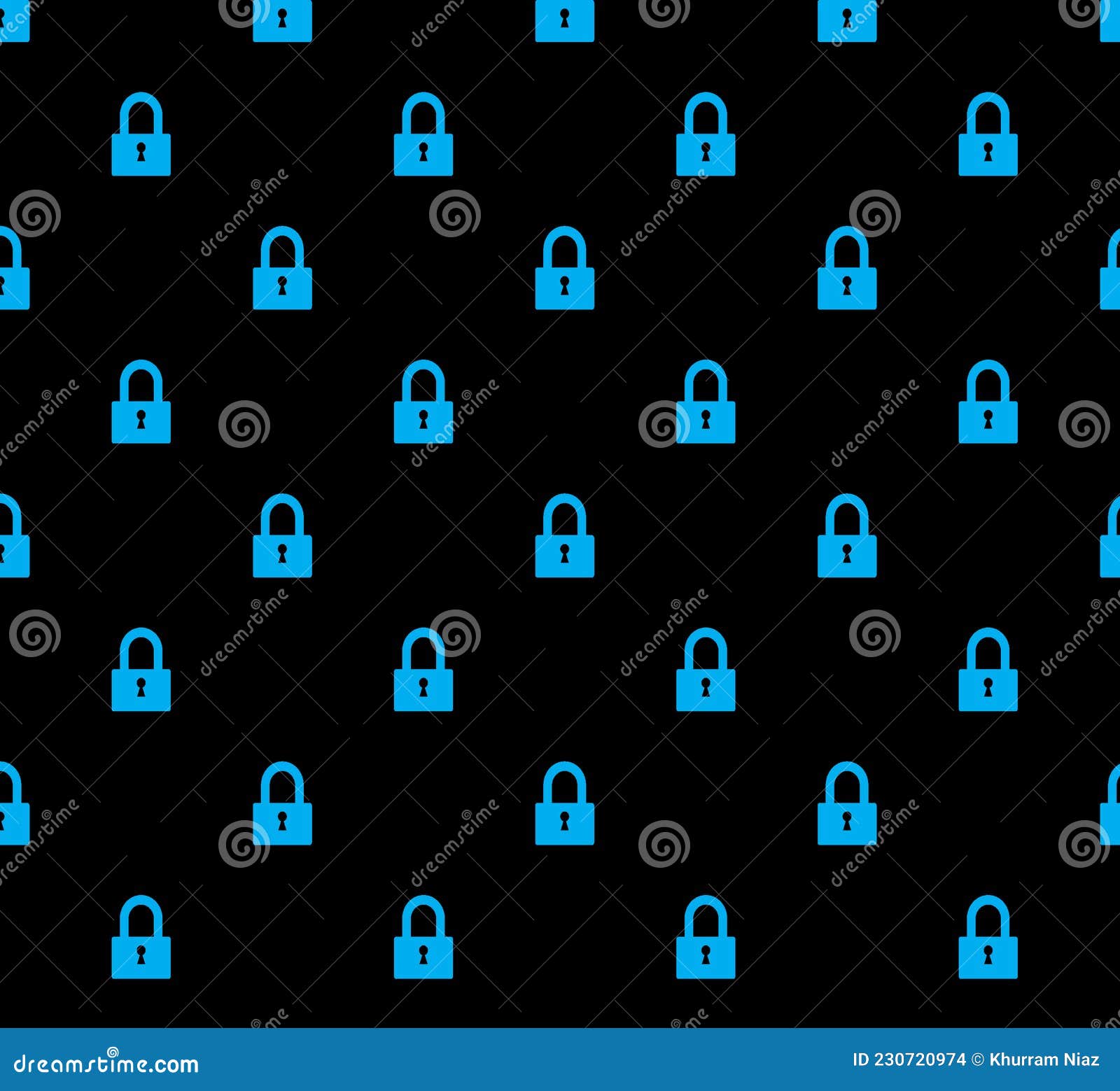 Blue Security Lock ðŸ” Patten Stock Illustration - Illustration of ...