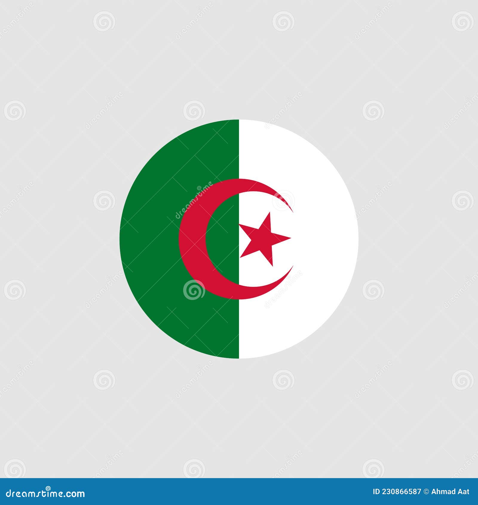 National Algeria Flag, Official Colors and Proportion Correctly. Stock ...