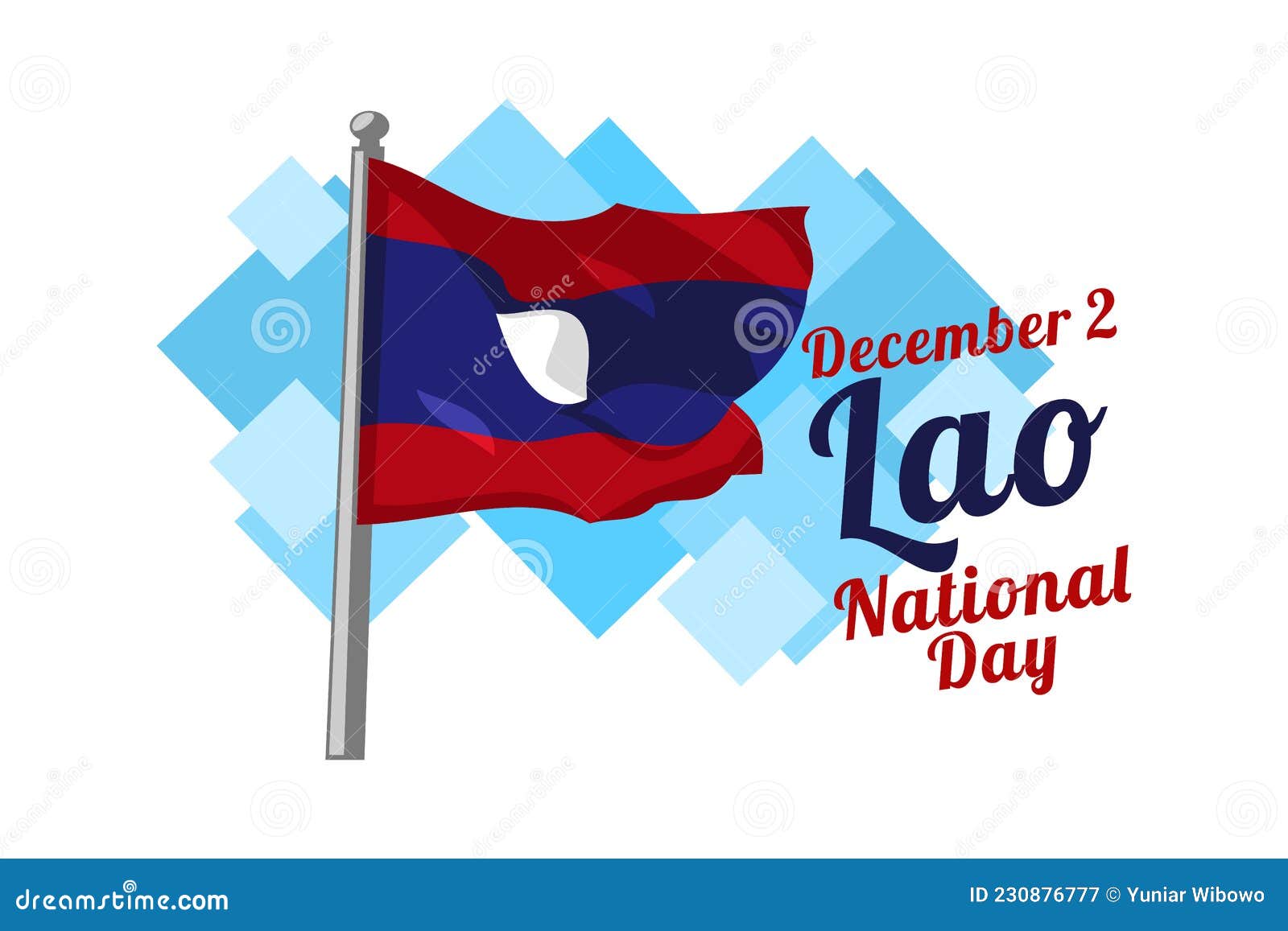 December 2, National Day of Laos Vector Illustration. Stock Vector ...