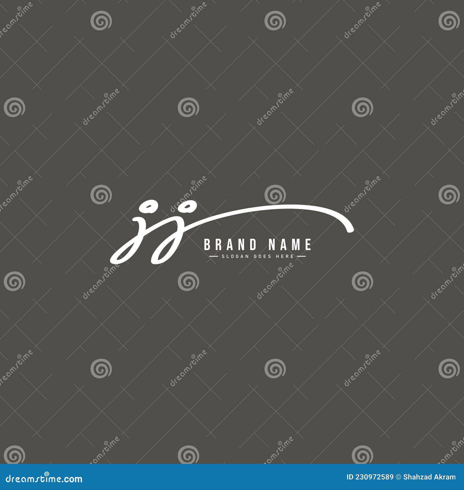 Initial Letter JJ Logo - Handwritten Signature Logo Stock Vector ...