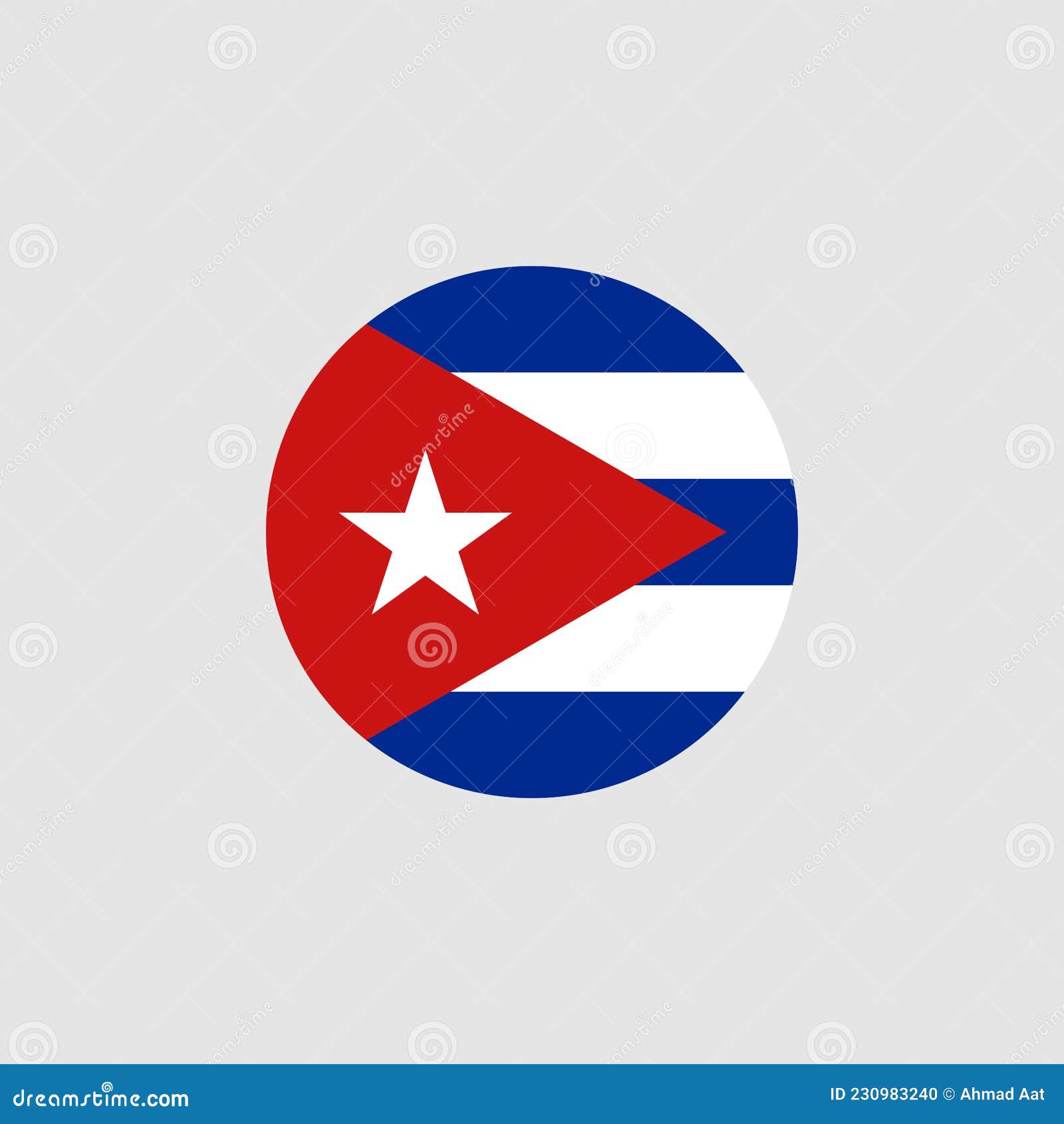 National Cuba Flag, Official Colors and Proportion Correctly. Stock ...