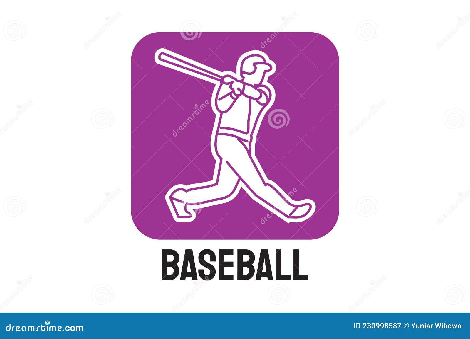 Baseball Player Vector Line Icon. Batter and Ball Logo, Equipment Sign ...