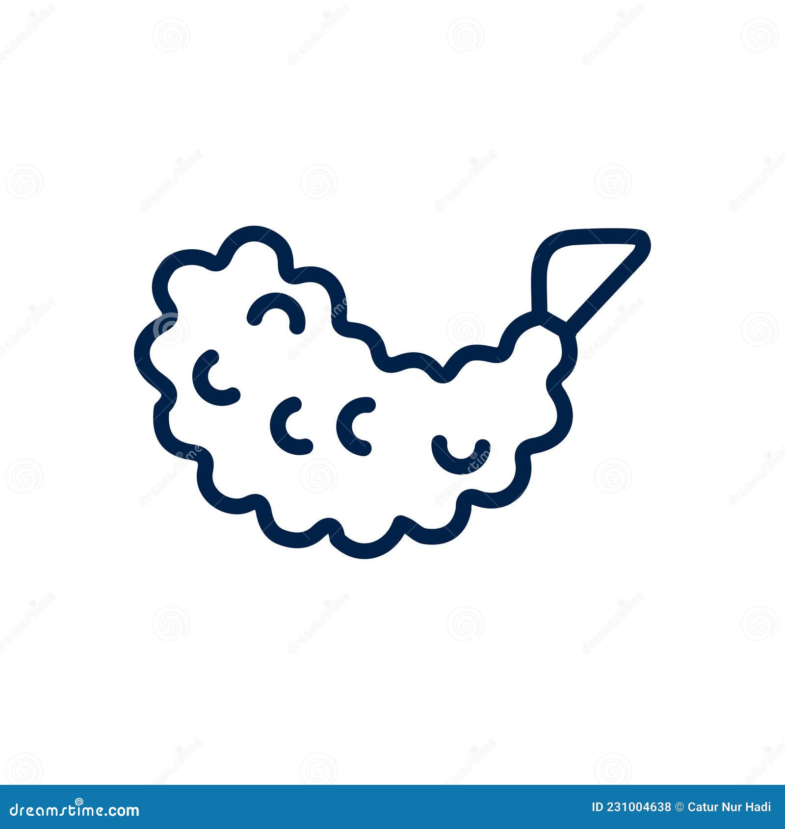 Tempura Icon Vector. Doodle Hand Drawn Or Black Outline Icon Style ...