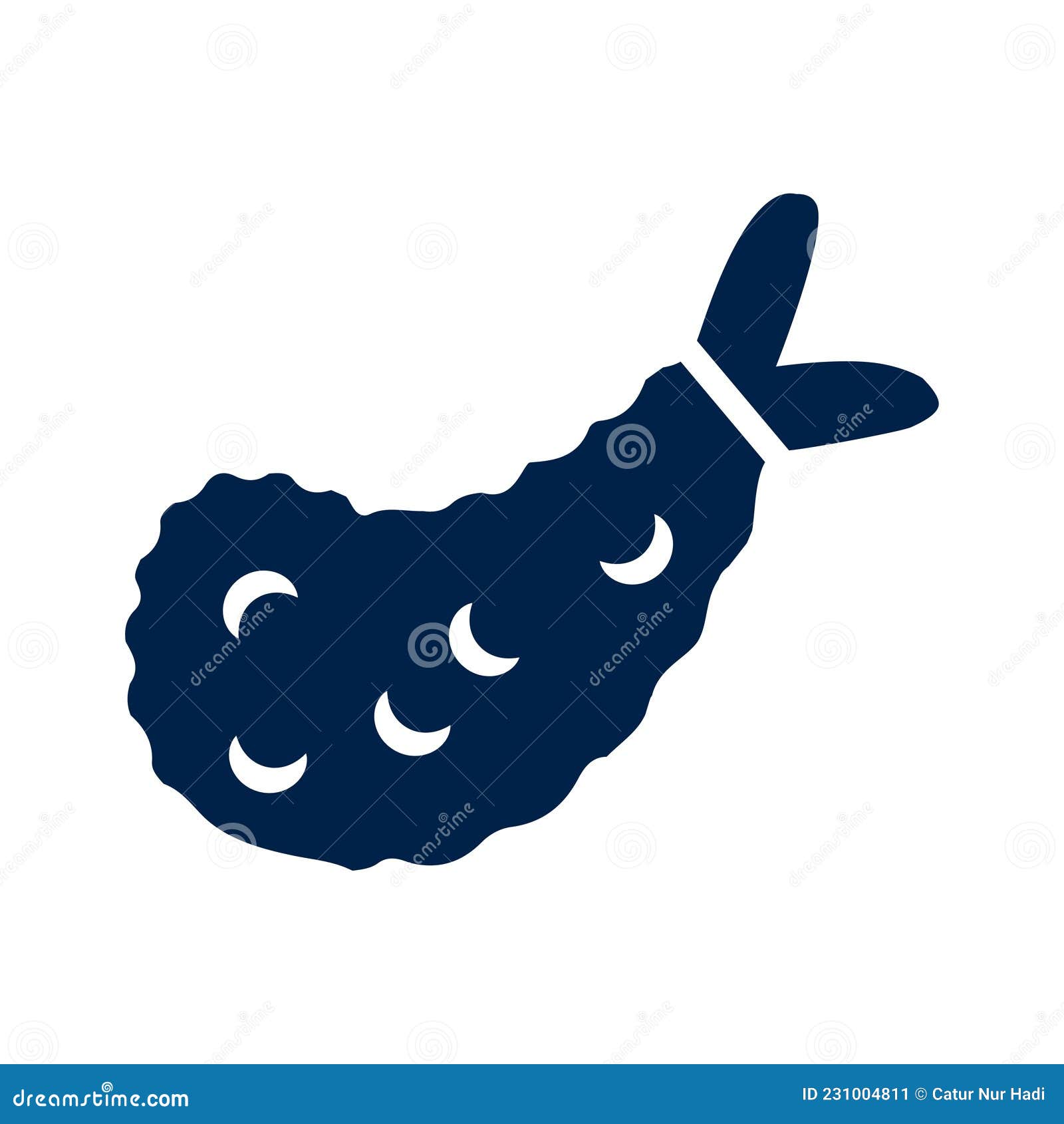 Tempura Icon Logo Vector Design Illustration, Isolated on White ...