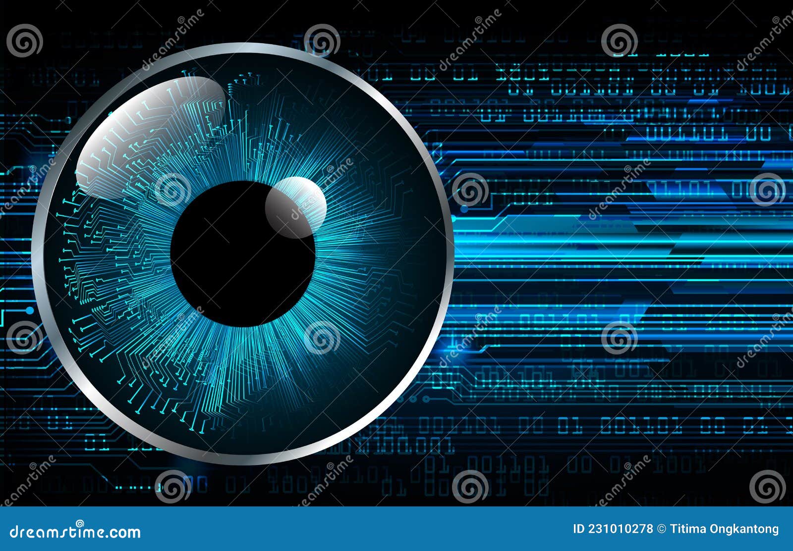 Eye Cyber Circuit Future Technology Concept Background Abstract Future ...
