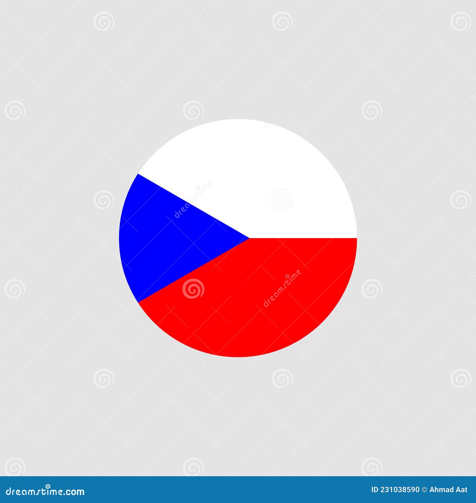 National Czech Flag, Official Colors and Proportion Correctly. Stock ...
