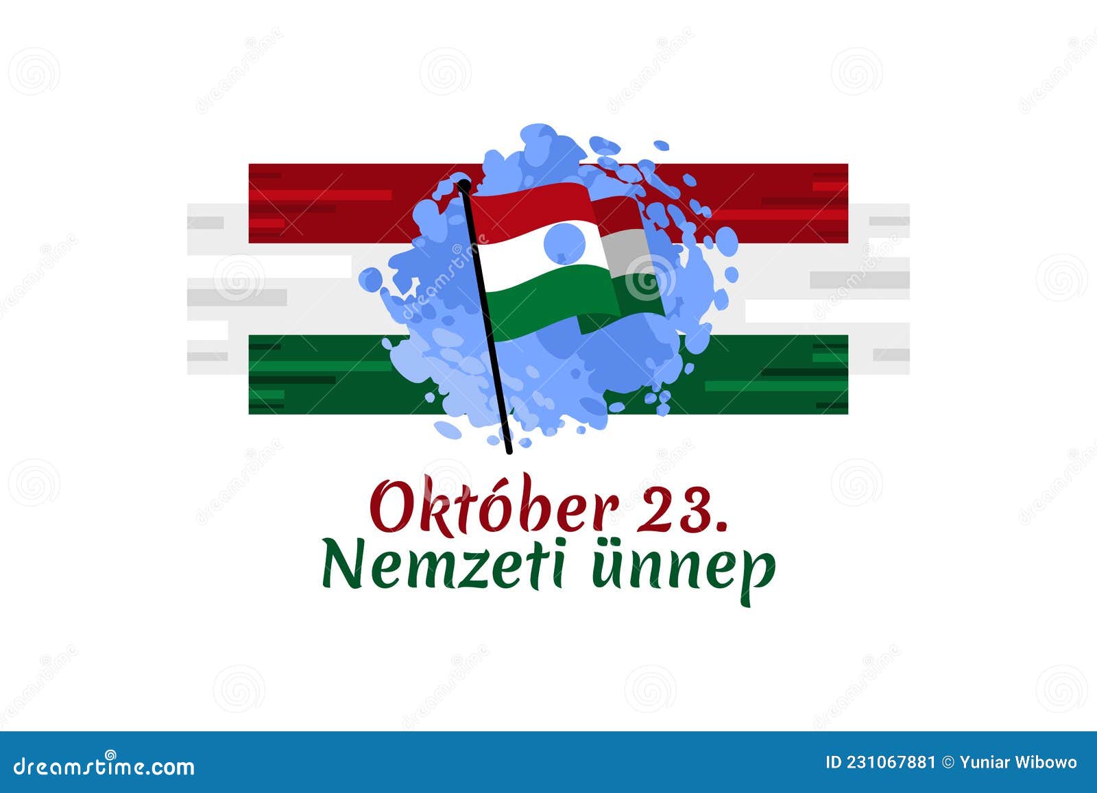 October 23, National Day Hungary Vector Illustration. Stock Vector ...