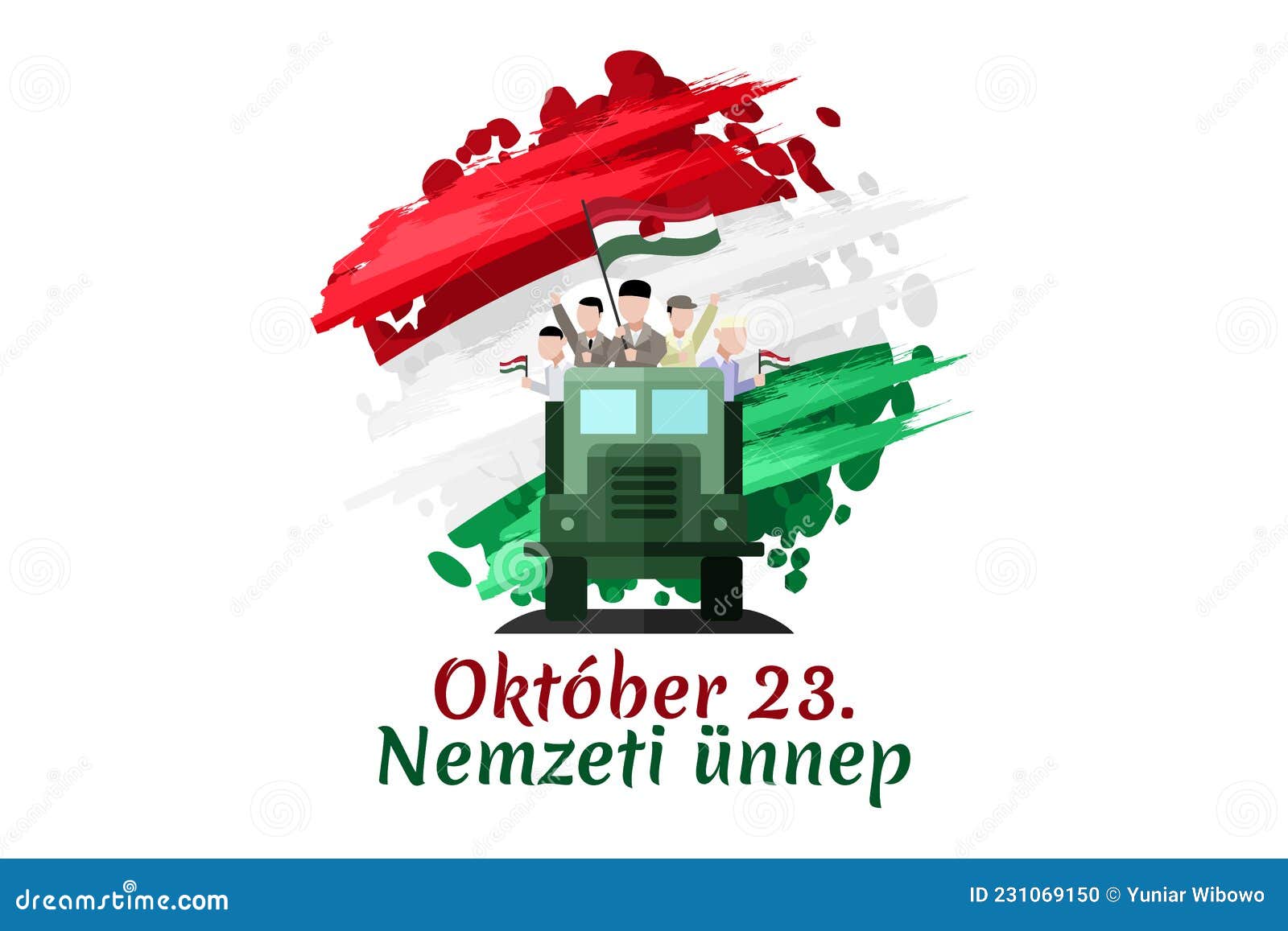 October 23, National Day Hungary Vector Illustration. Stock Vector ...