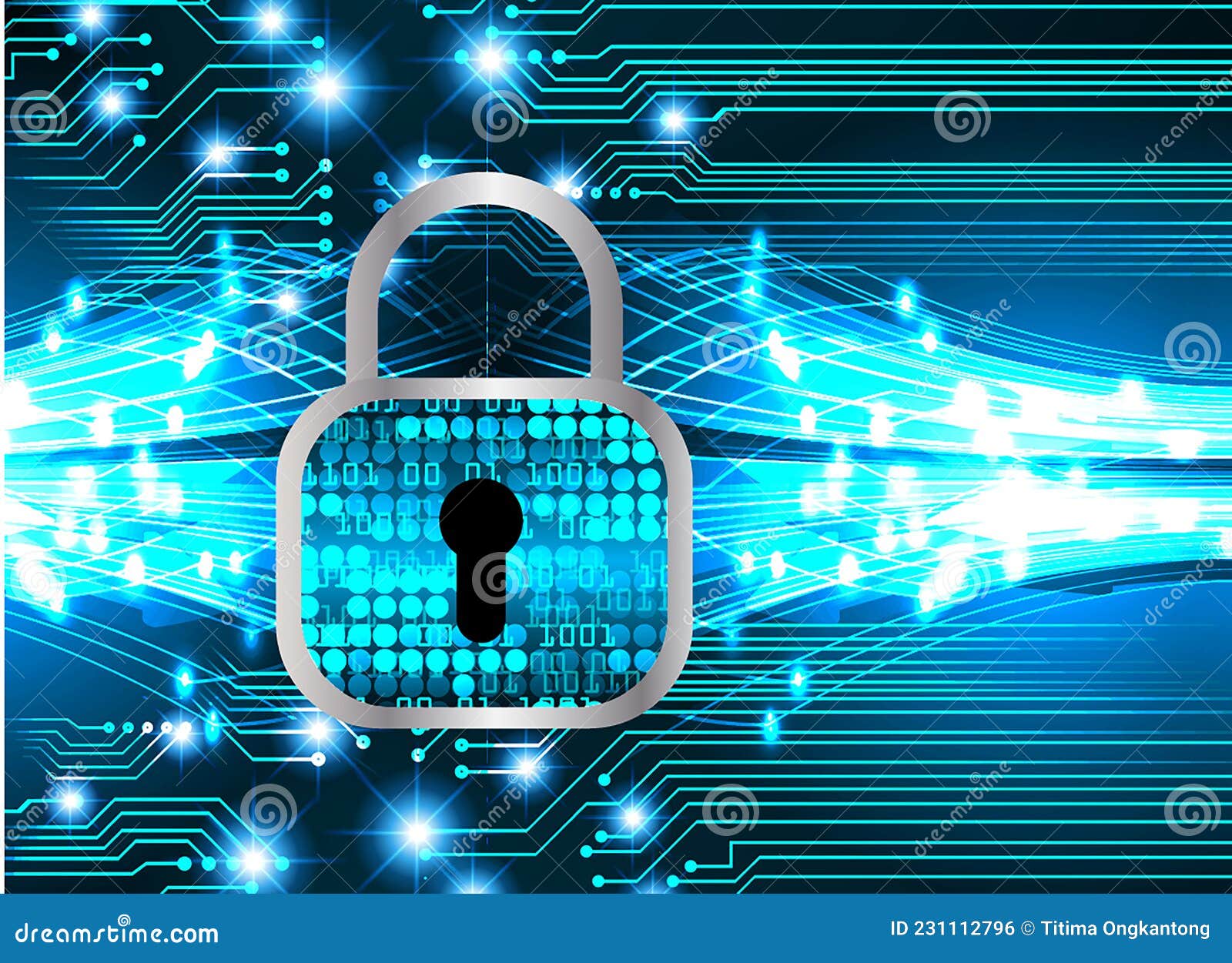 Closed Padlock Digital Background. Keyhole Icon. Personal Data Security ...