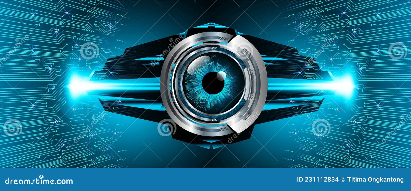Eye Cyber Circuit Future Technology Concept Background Abstract Future ...