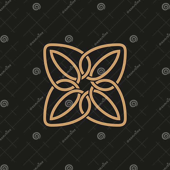 Abstract Flower Monogram Logo Design Template. Stock Vector ...