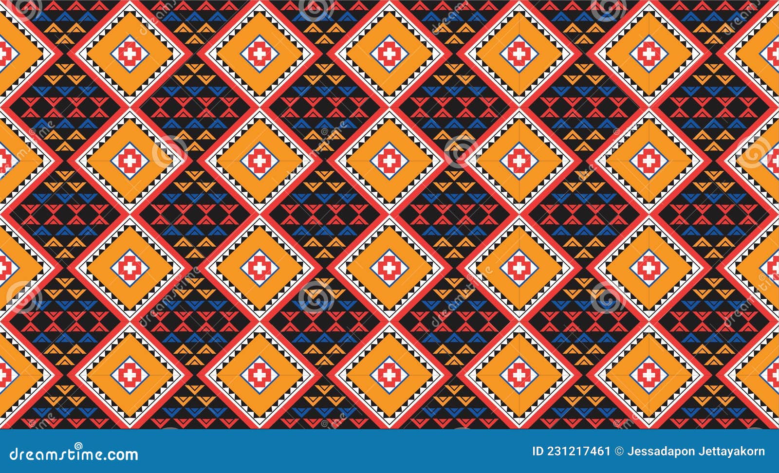 Geometric ethnic pattern stock vector. Illustration of colored - 231217461