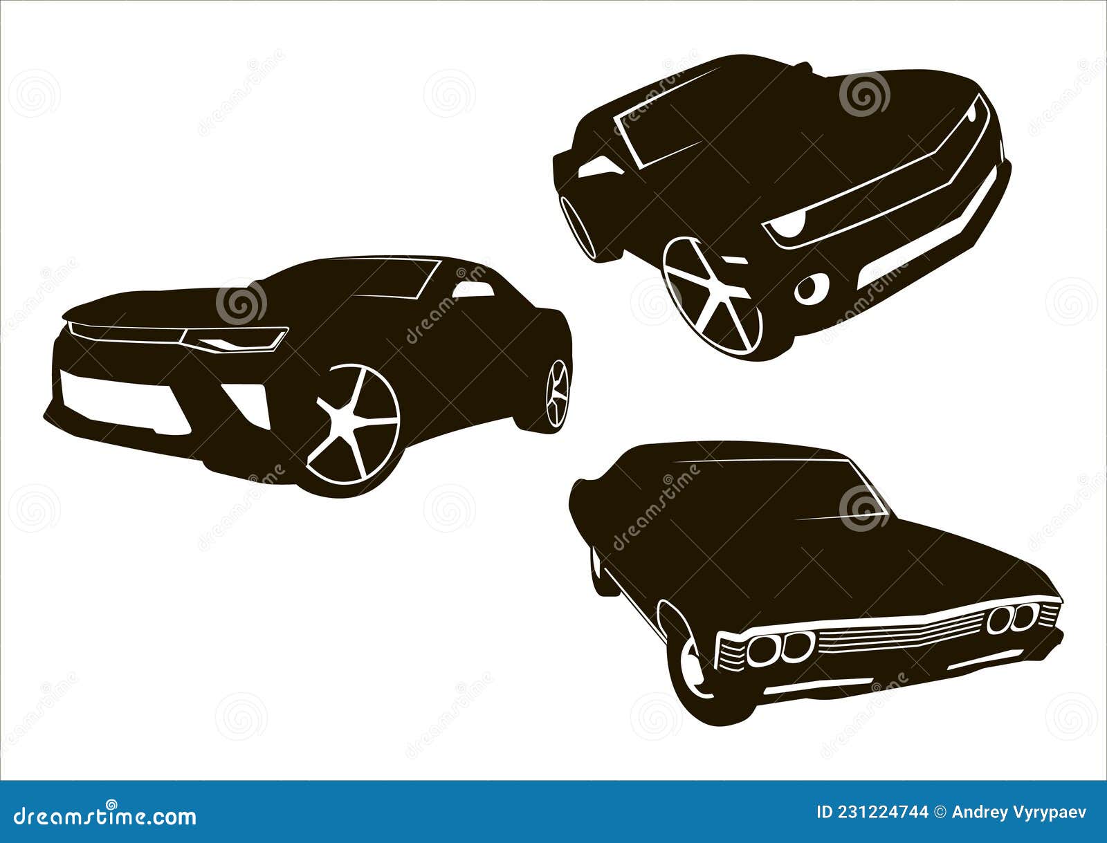 Vector car layouts stock vector. Illustration of impala - 231224744