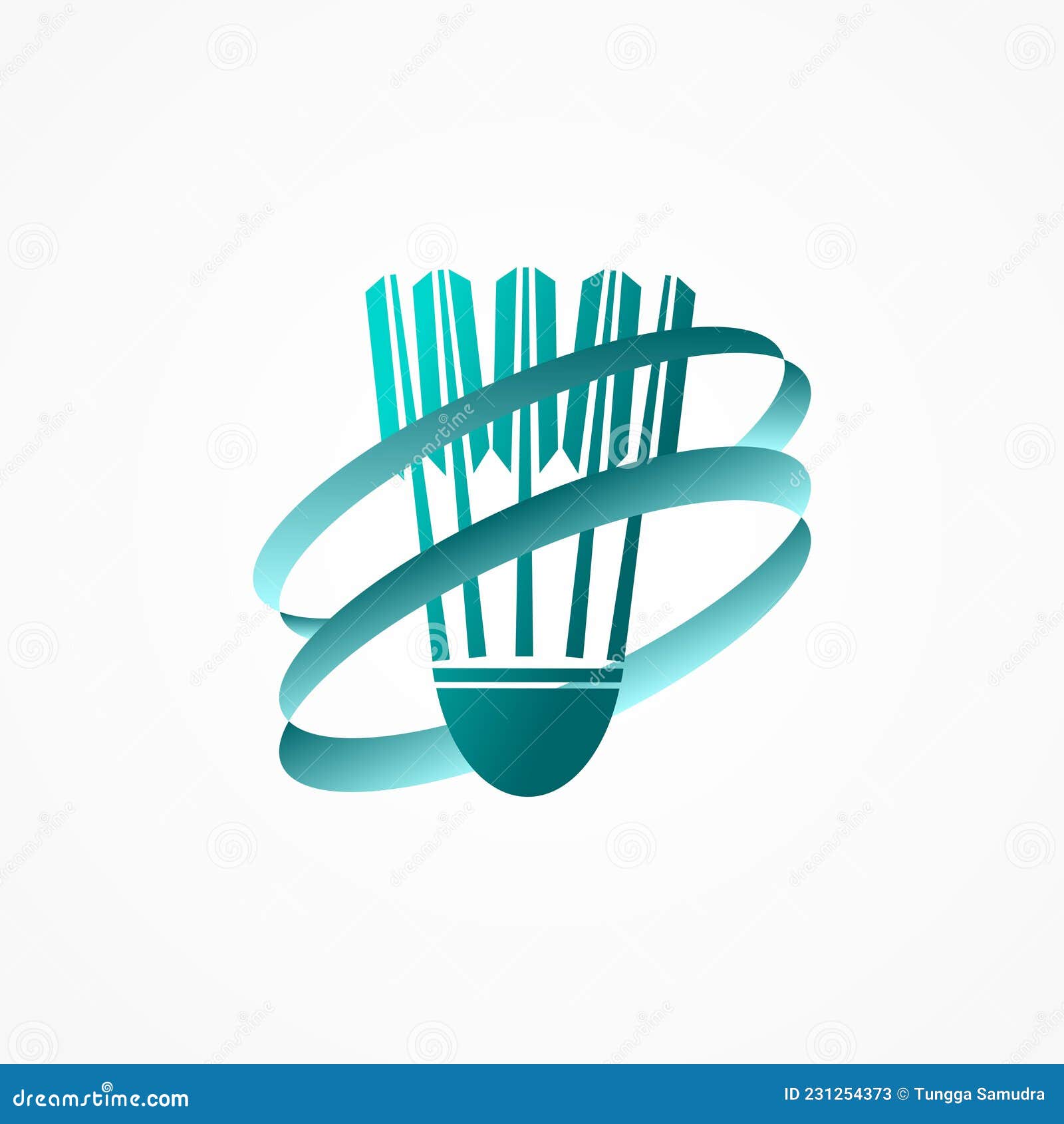 Shuttlecock Icon with Abstract Swoosh. Stock Vector - Illustration of ...