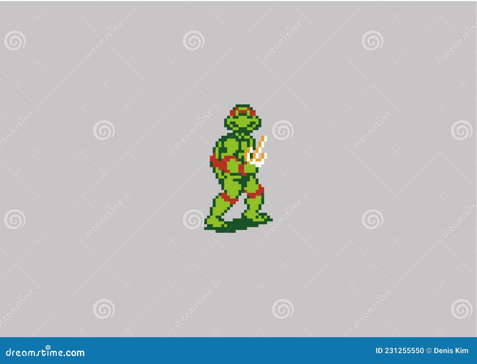 A Character from a Teenage Mutant Ninja Turtles Video Game of an 8-bit ...