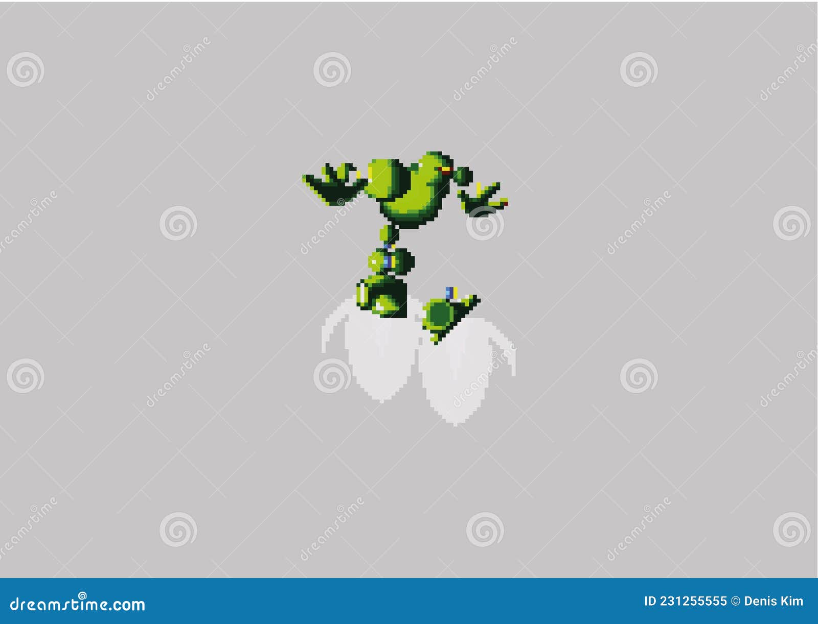 A Character from a Vectorman Video Game of an 16-bit Game Console Stock ...