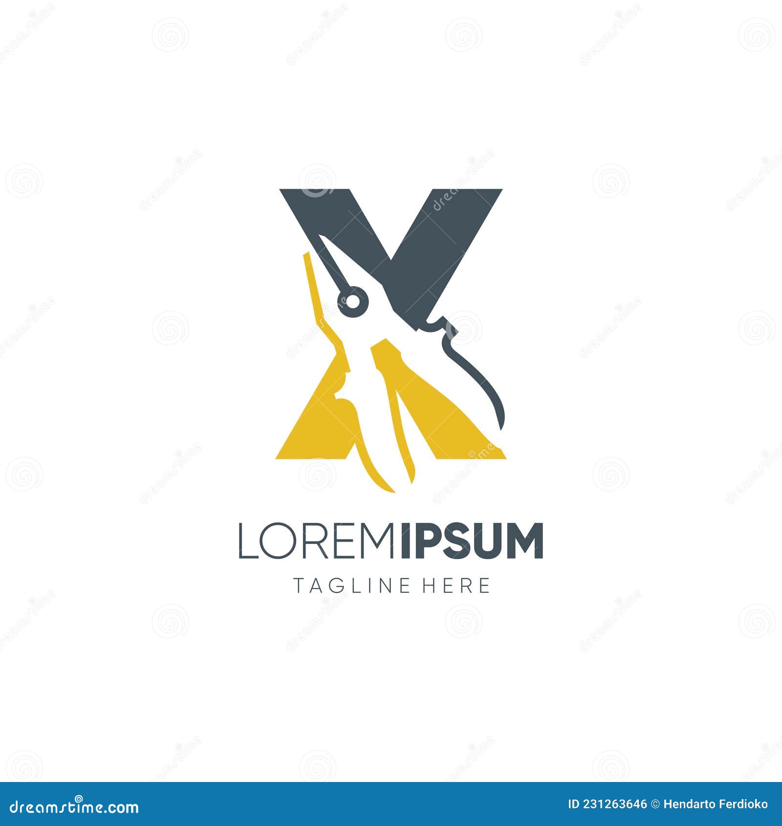 Letter X Pliers Logo Design Vector Icon Graphic Stock Vector ...