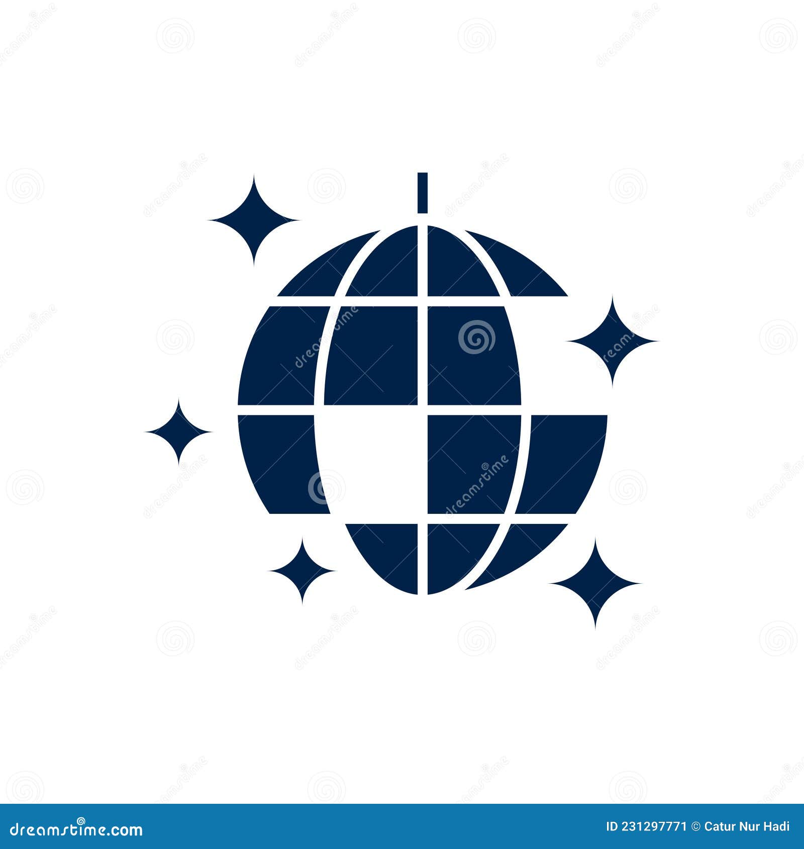 Disco Lights Icon Logo Vector Design Illustration, Isolated on White ...