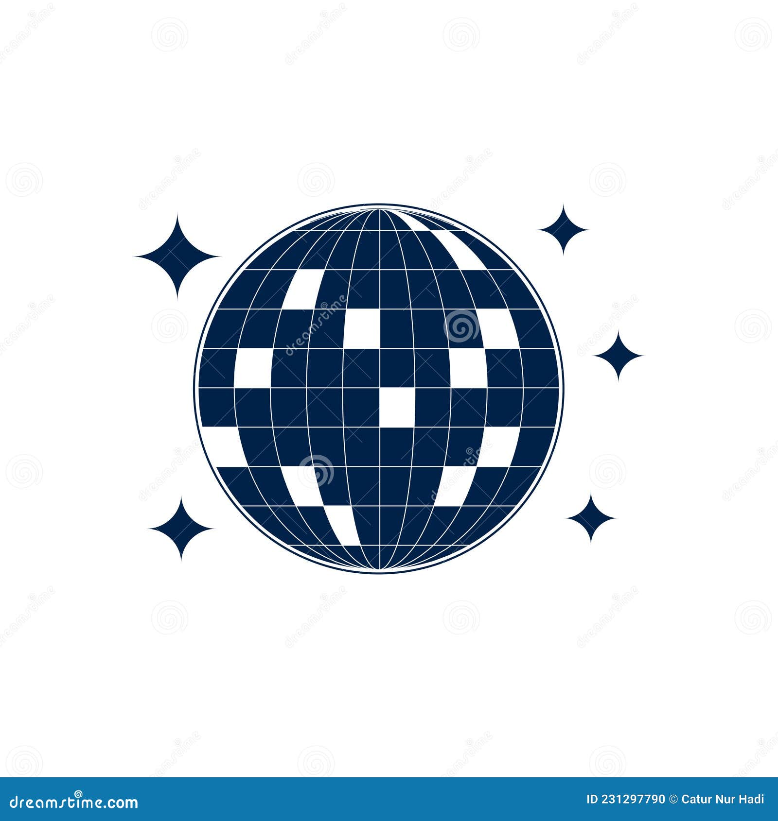 Disco Lights Icon Logo Vector Design Illustration, Isolated on White ...
