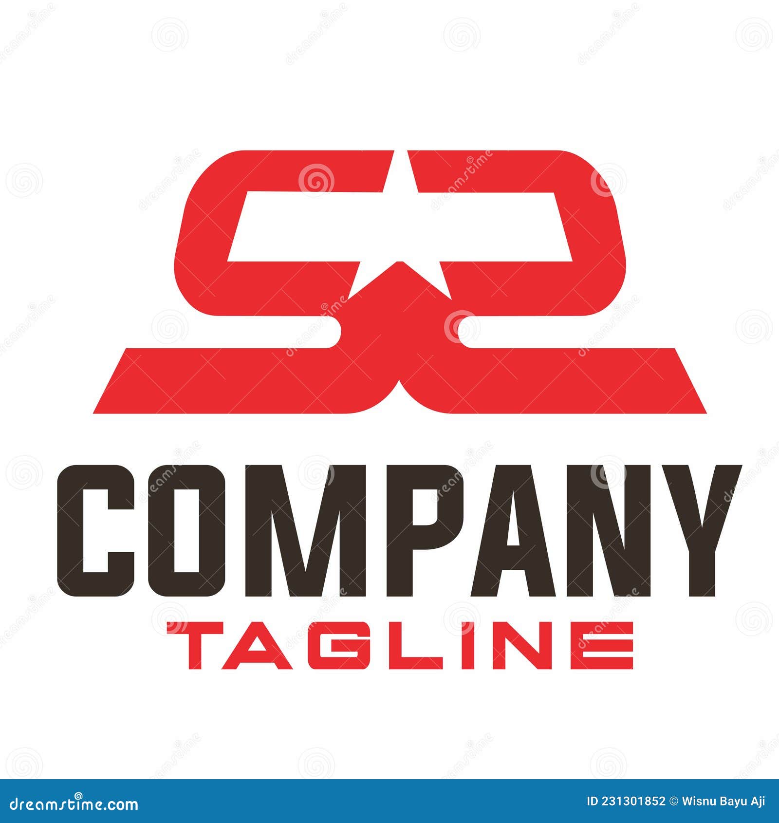 Logo Initial Letter S2 with Star Stock Vector - Illustration of company ...