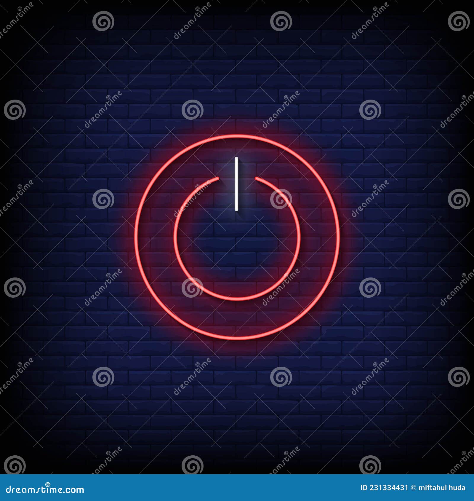 Start Power Button Neon Signs Style Text Vector Stock Vector ...