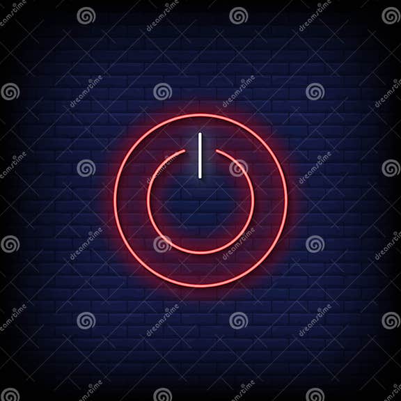 Start Power Button Neon Signs Style Text Vector Stock Vector ...