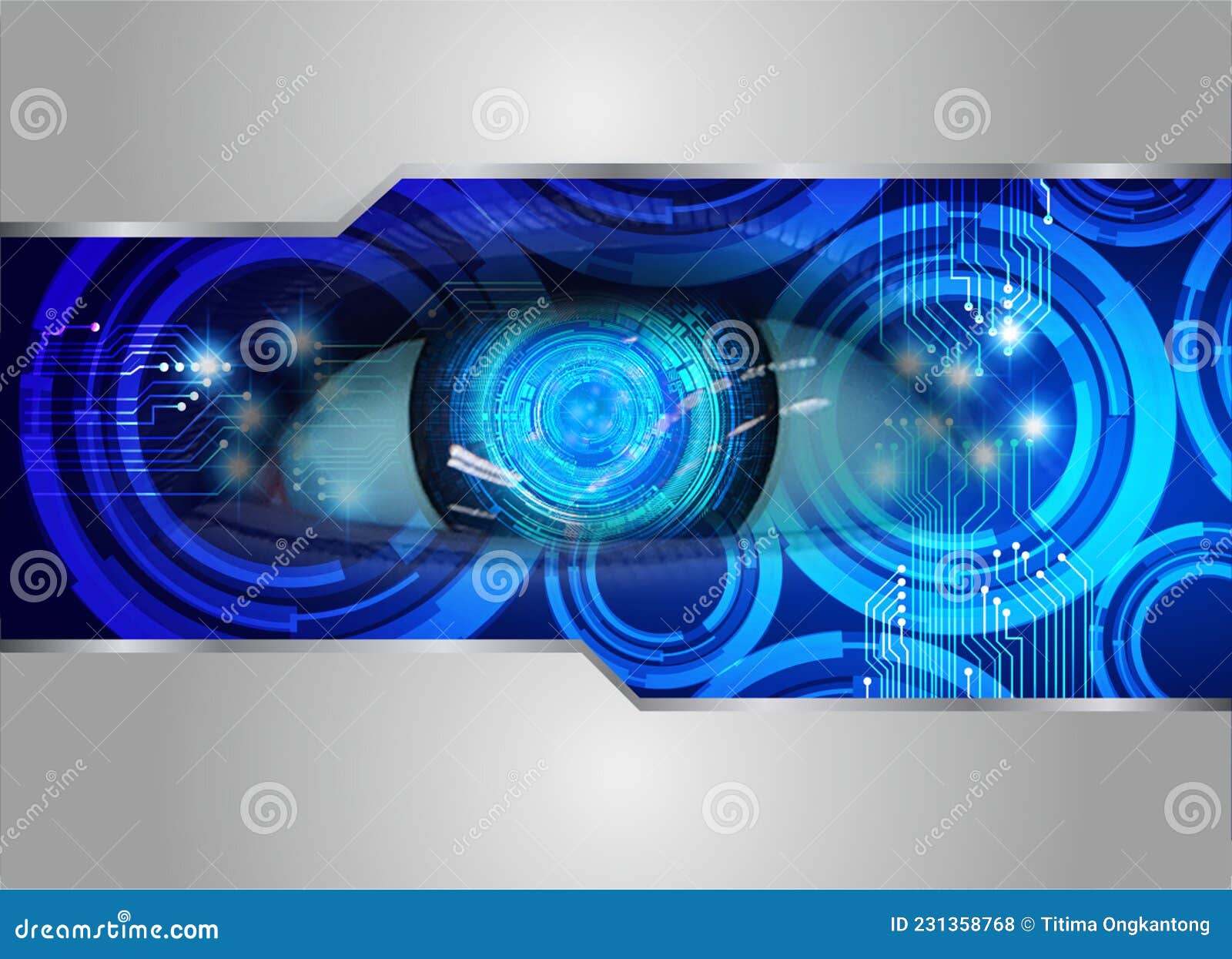 Eye Cyber Circuit Future Technology Concept Background Abstract Future ...