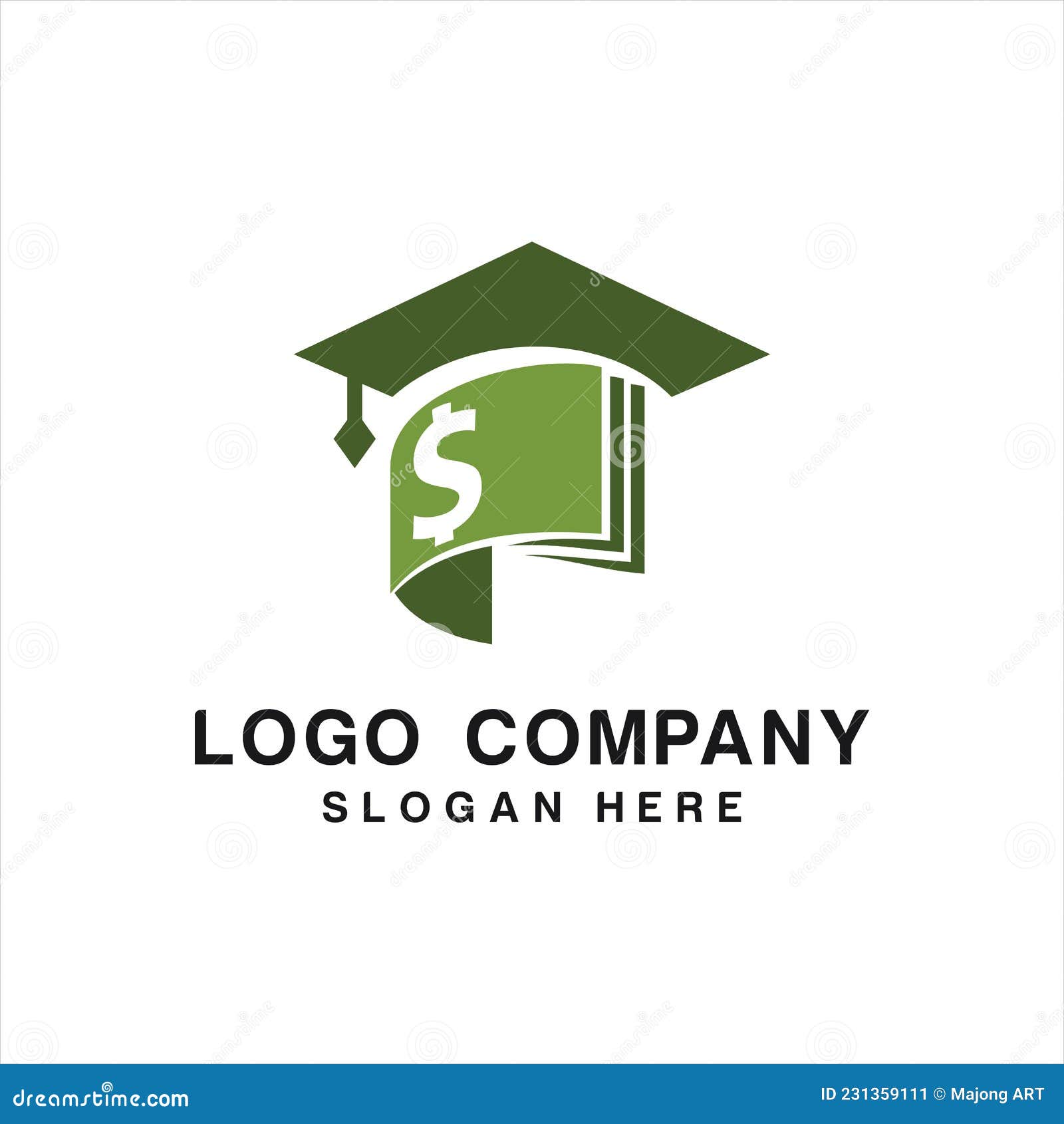 Scholarship Logo Concept Design, Student Education Hat with Money Logo ...