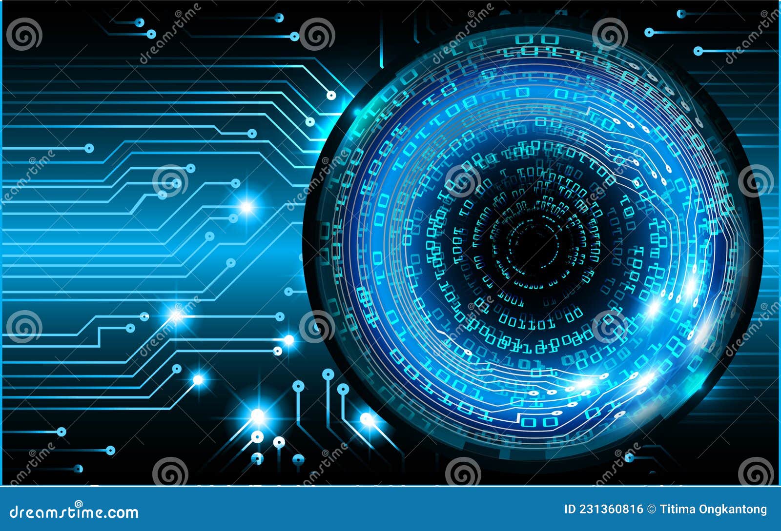 Eye Cyber Circuit Future Technology Concept Background Stock ...