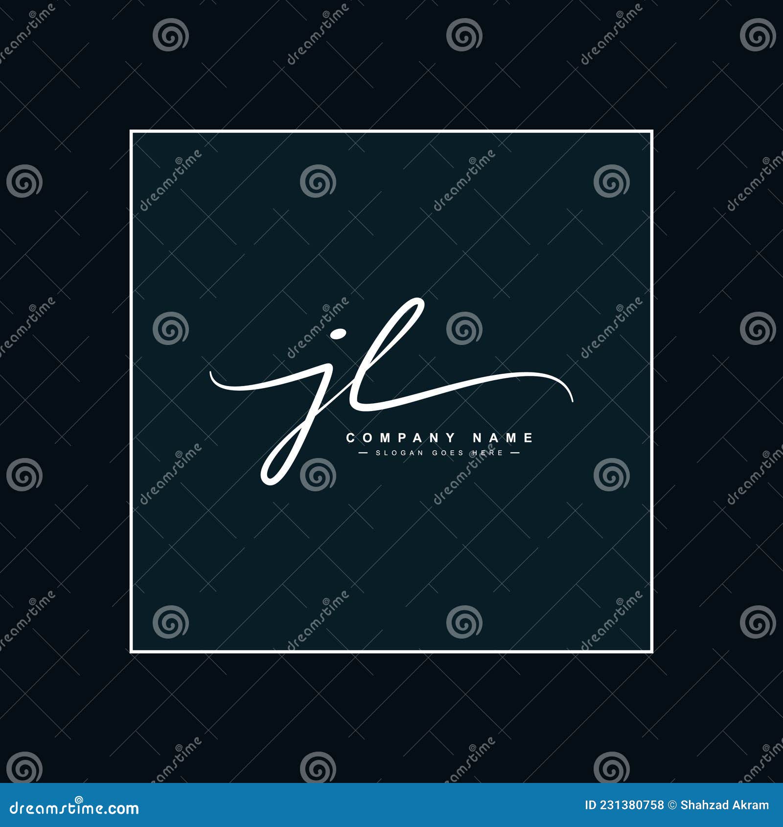 Initial Letter JL Logo - Hand Drawn Signature Logo Stock Vector ...