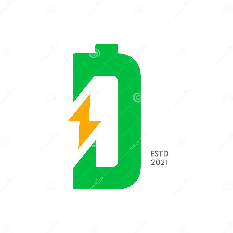 Initial D Battery Charge Logo Stock Vector - Illustration of charger ...