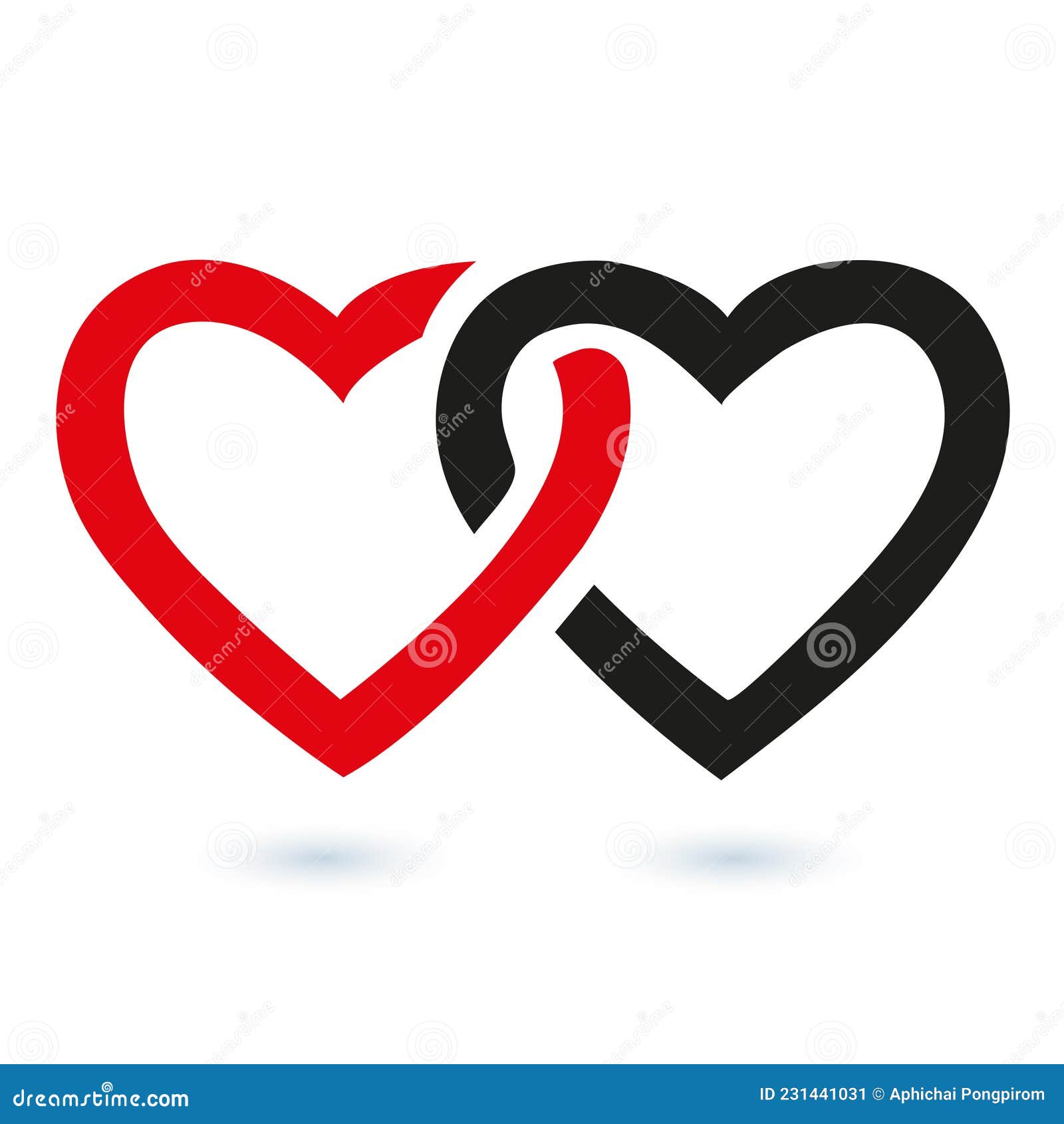 Heart Shaped Collection Two Stars are Crossed Together. is a Vector ...