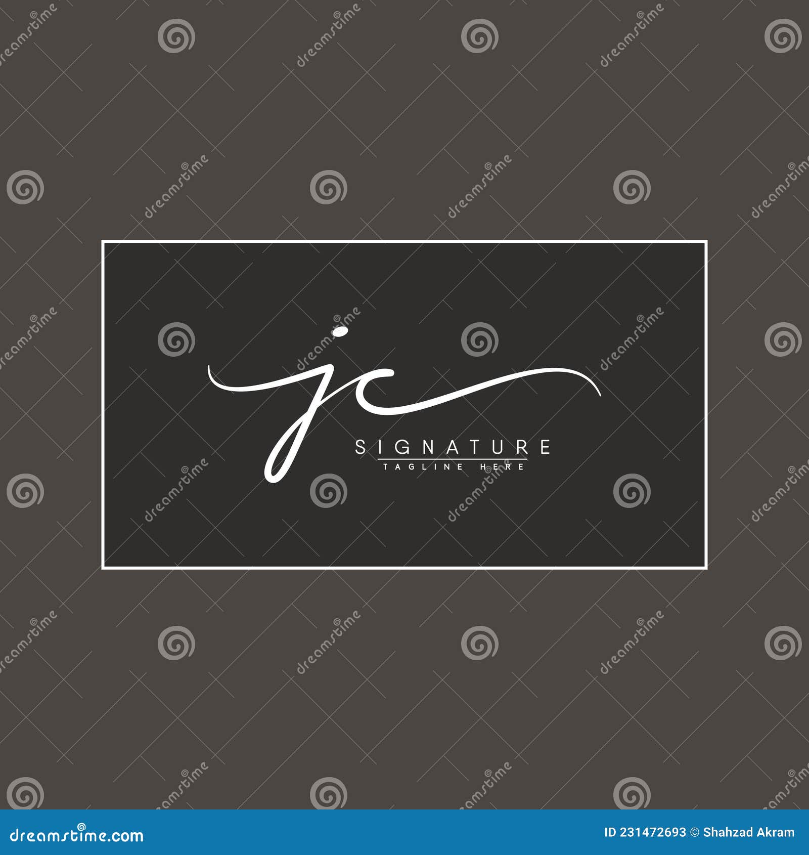 Initial Letter JC Logo - Handwritten Signature Logo Stock Vector ...