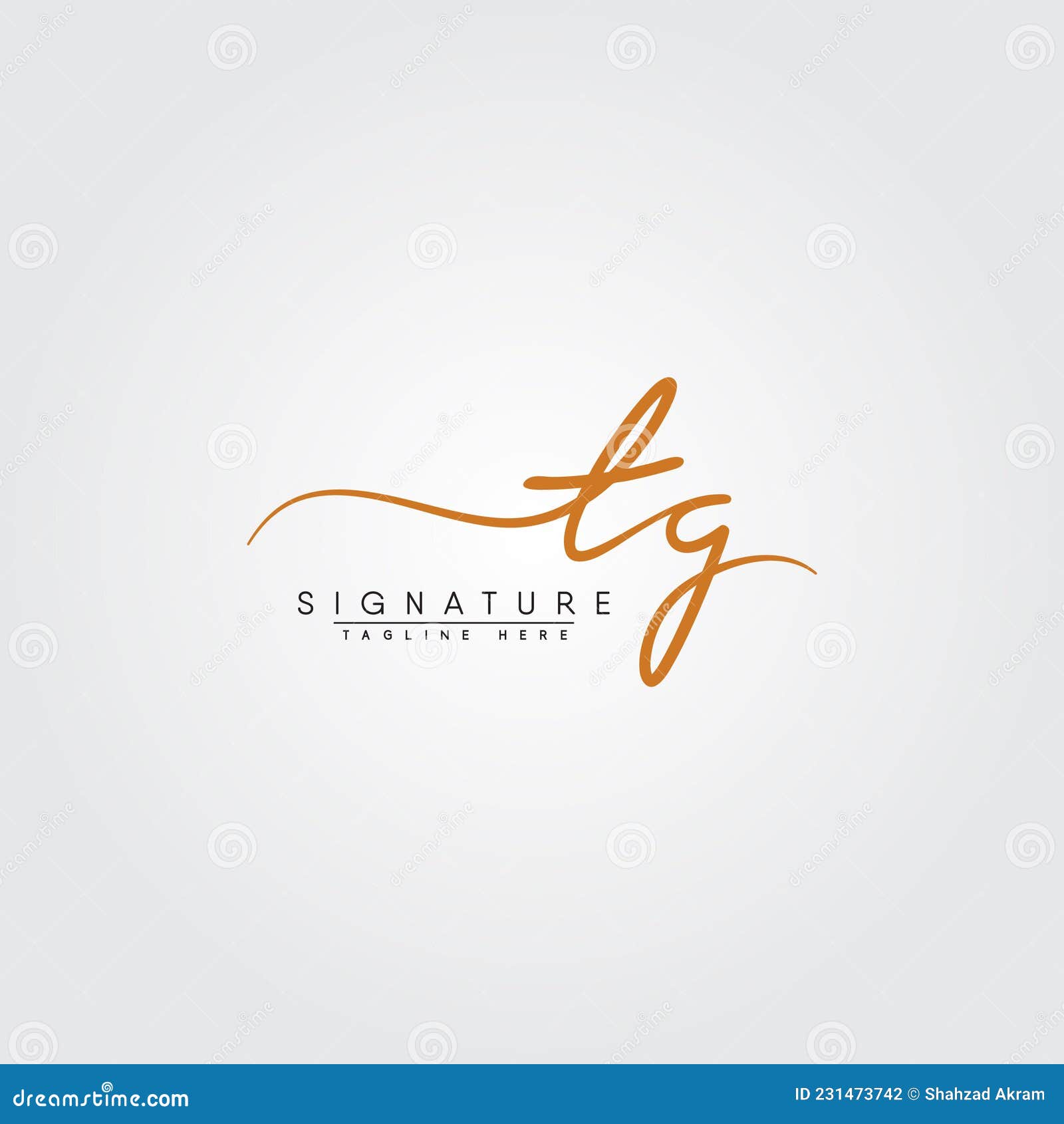 Initial Letter TG Logo - Hand Drawn Signature Logo Stock Vector ...