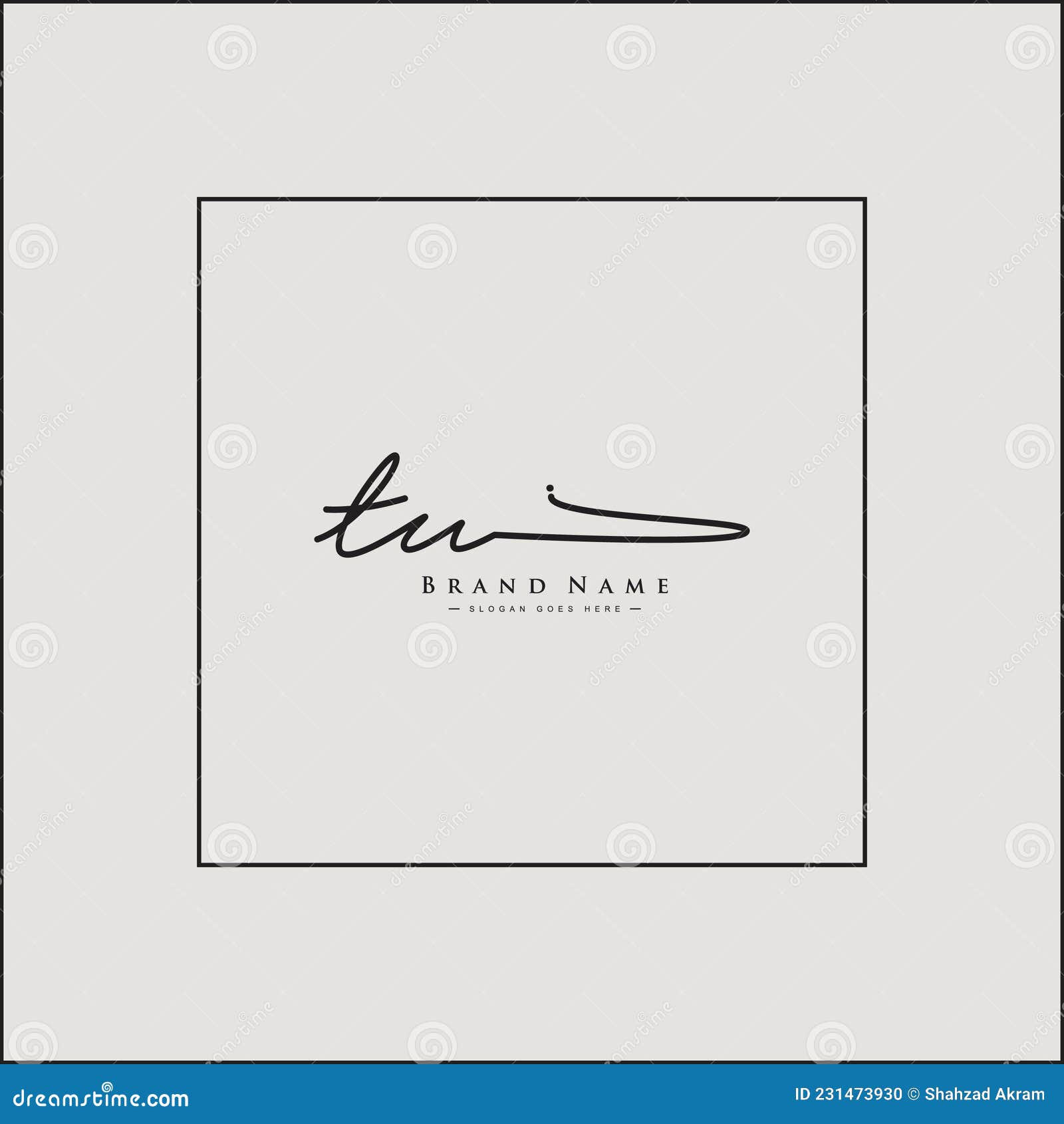 Initial Letter TU Logo - Hand Drawn Signature Logo Stock Vector ...