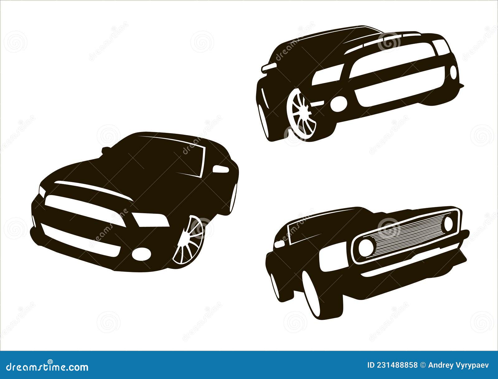 Vector models of cars stock vector. Illustration of layout - 231488858