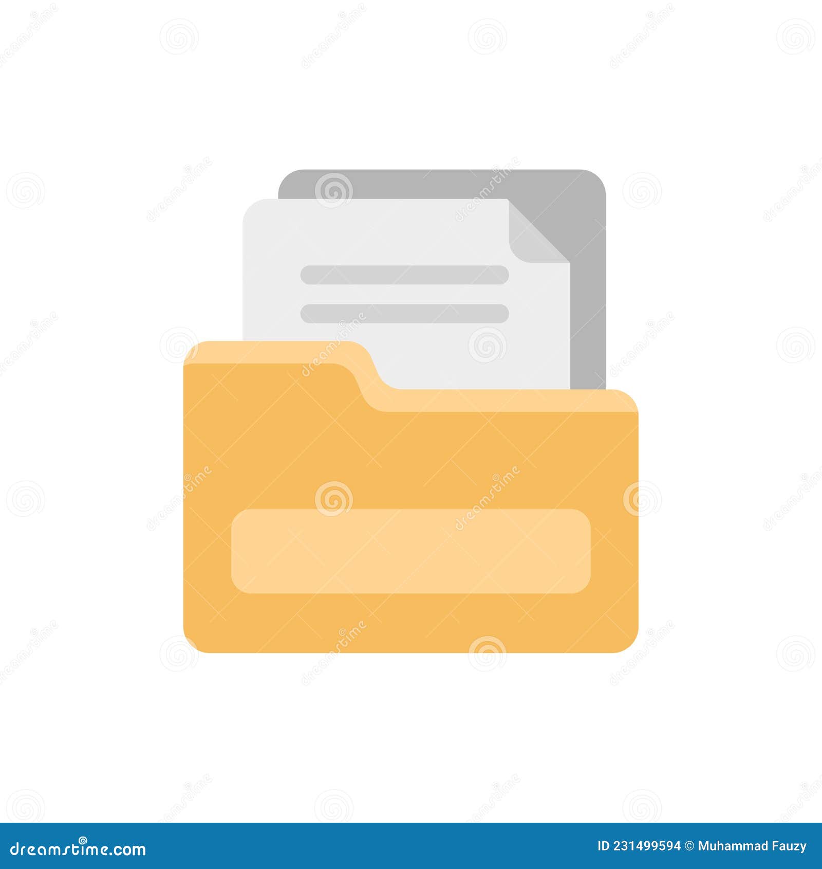 File Icon in Flat Style Isolated on White Background. Stock Vector ...