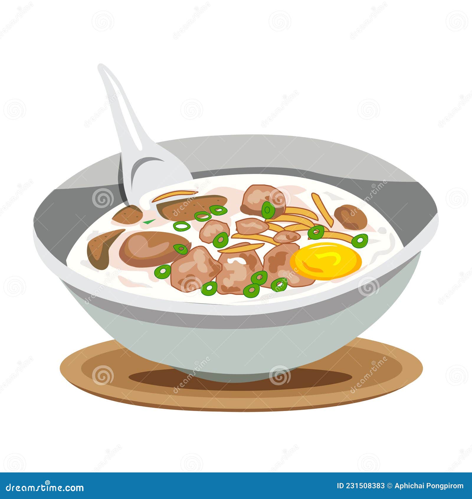 Congee Vector Icon On White Background. Flat Vector Congee Icon Symbol ...