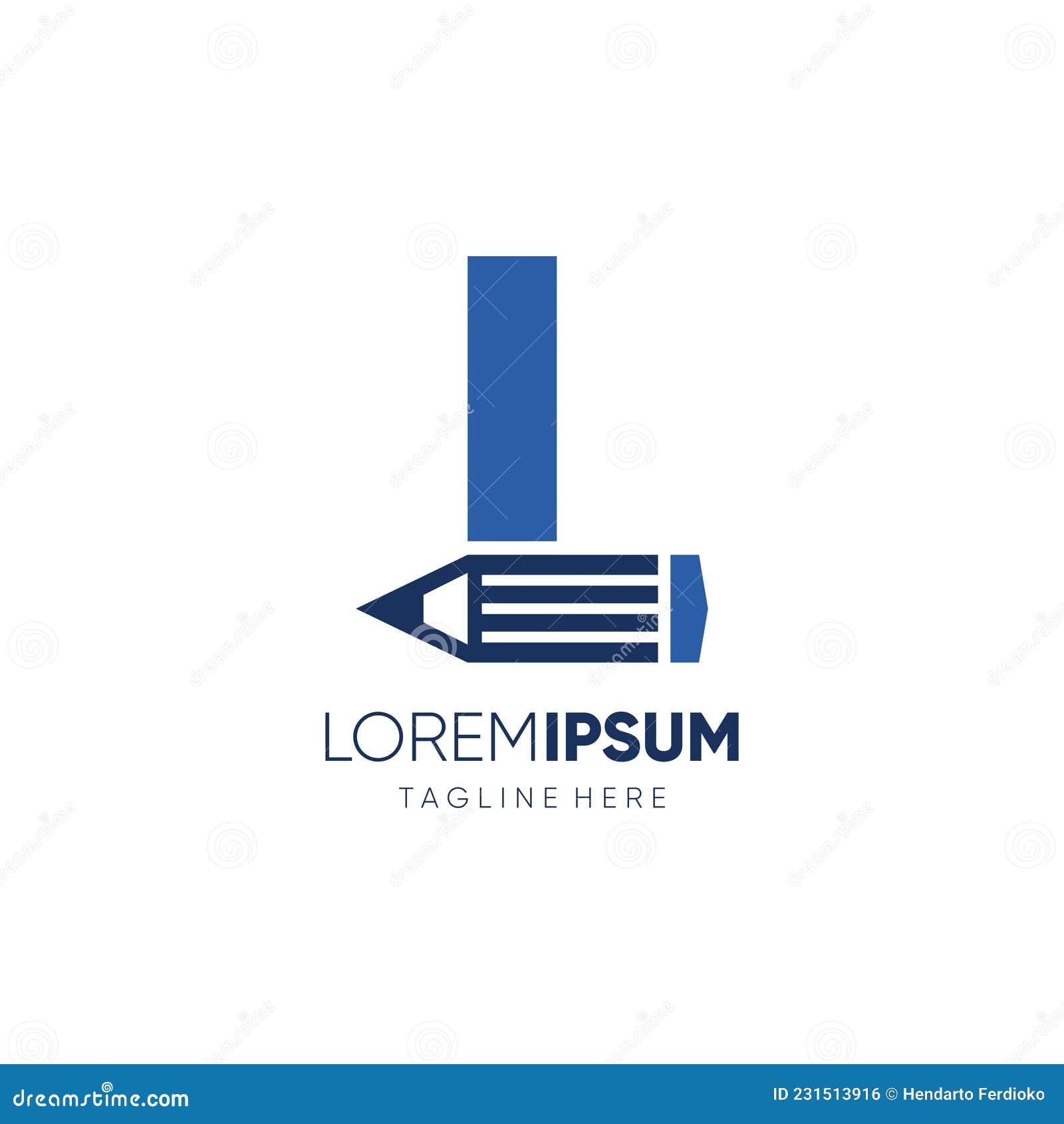 Letter L Pencil Logo Design Vector Icon Graphic Stock Vector ...