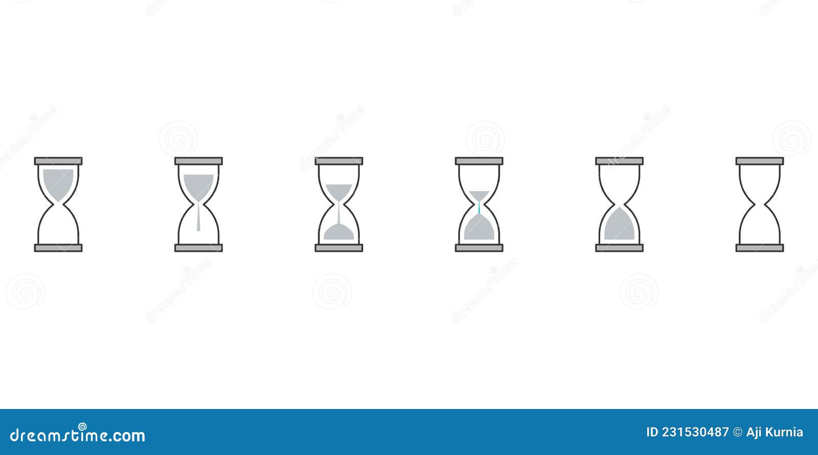 Sand Clock Icon Collection Vector Stock Vector - Illustration of ...