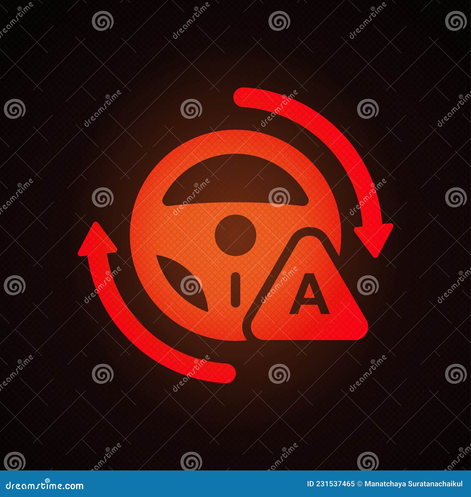 Autopilot Warning Light on Car Dashboard Stock Vector - Illustration of ...